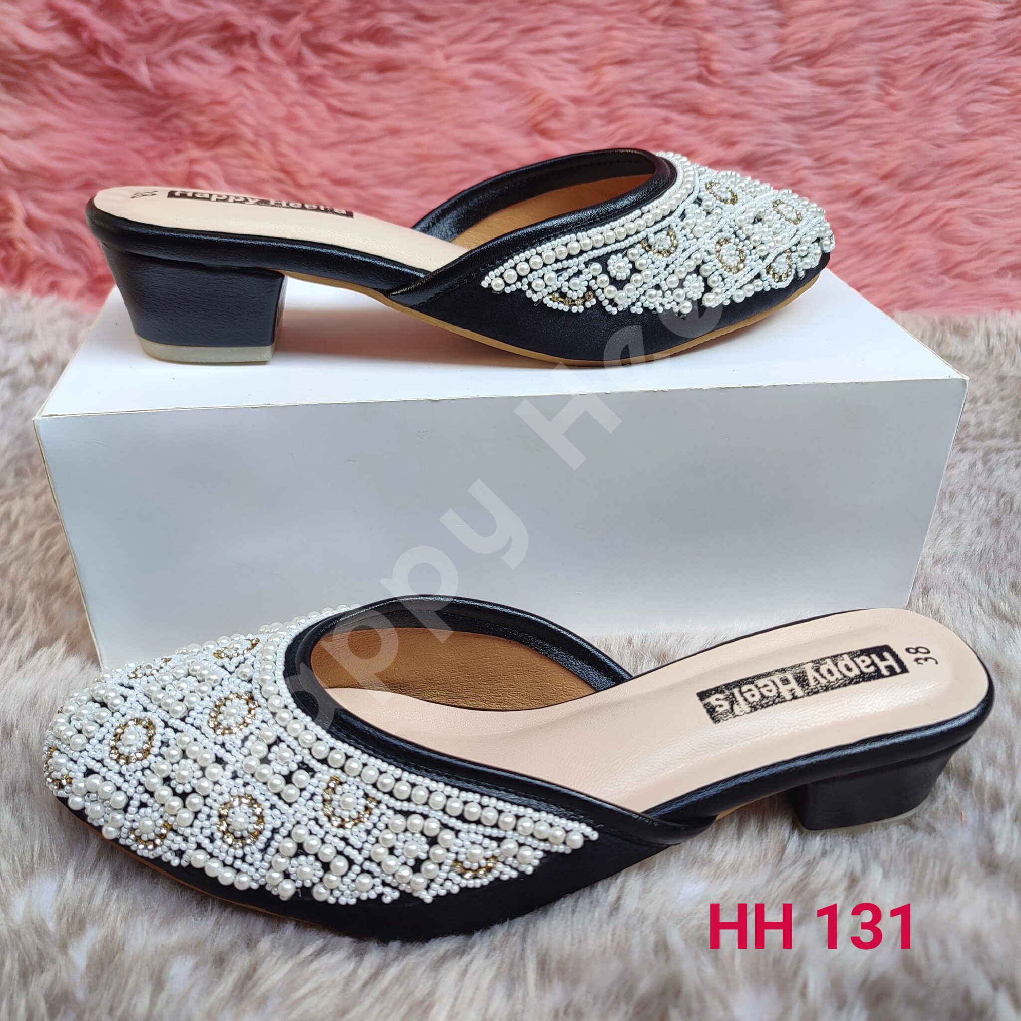 Handmade Pearl Half Shoe – Happy Heel's