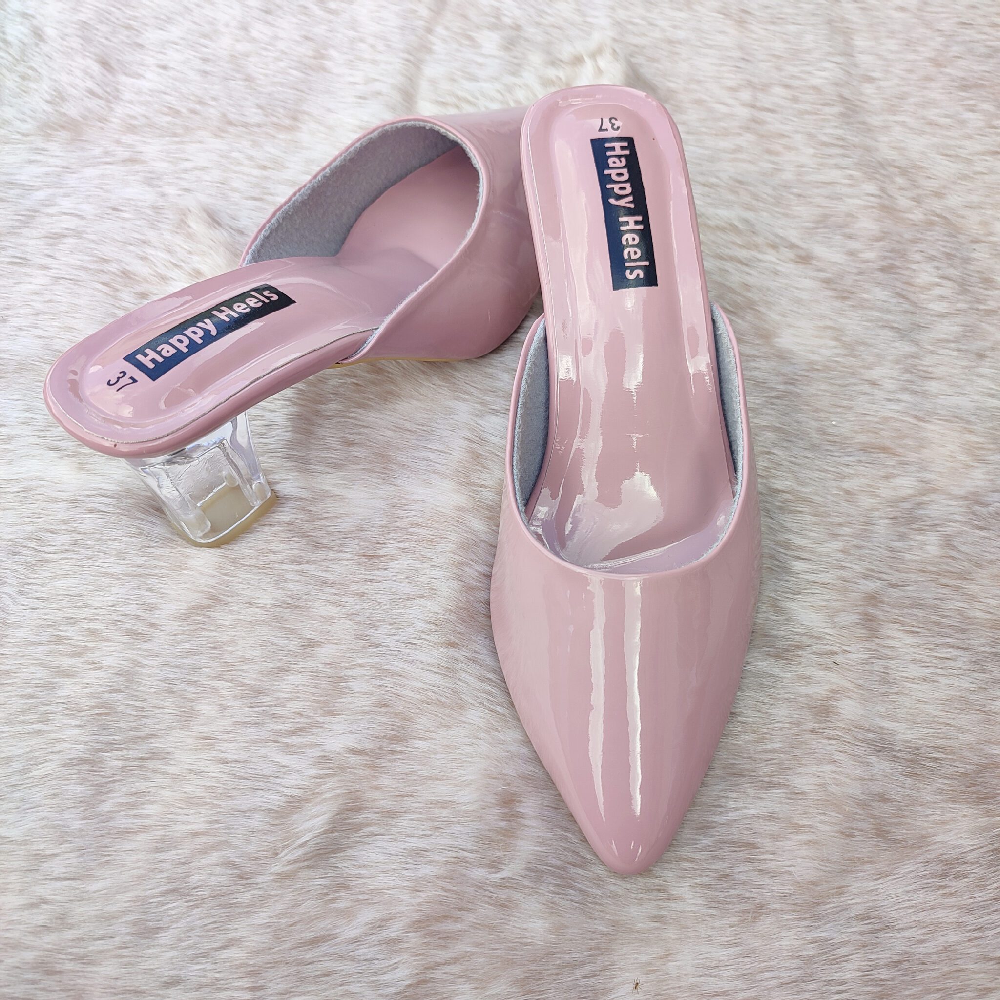 Half Covered Transparent Heel Shoes For Women – Happy Heel's