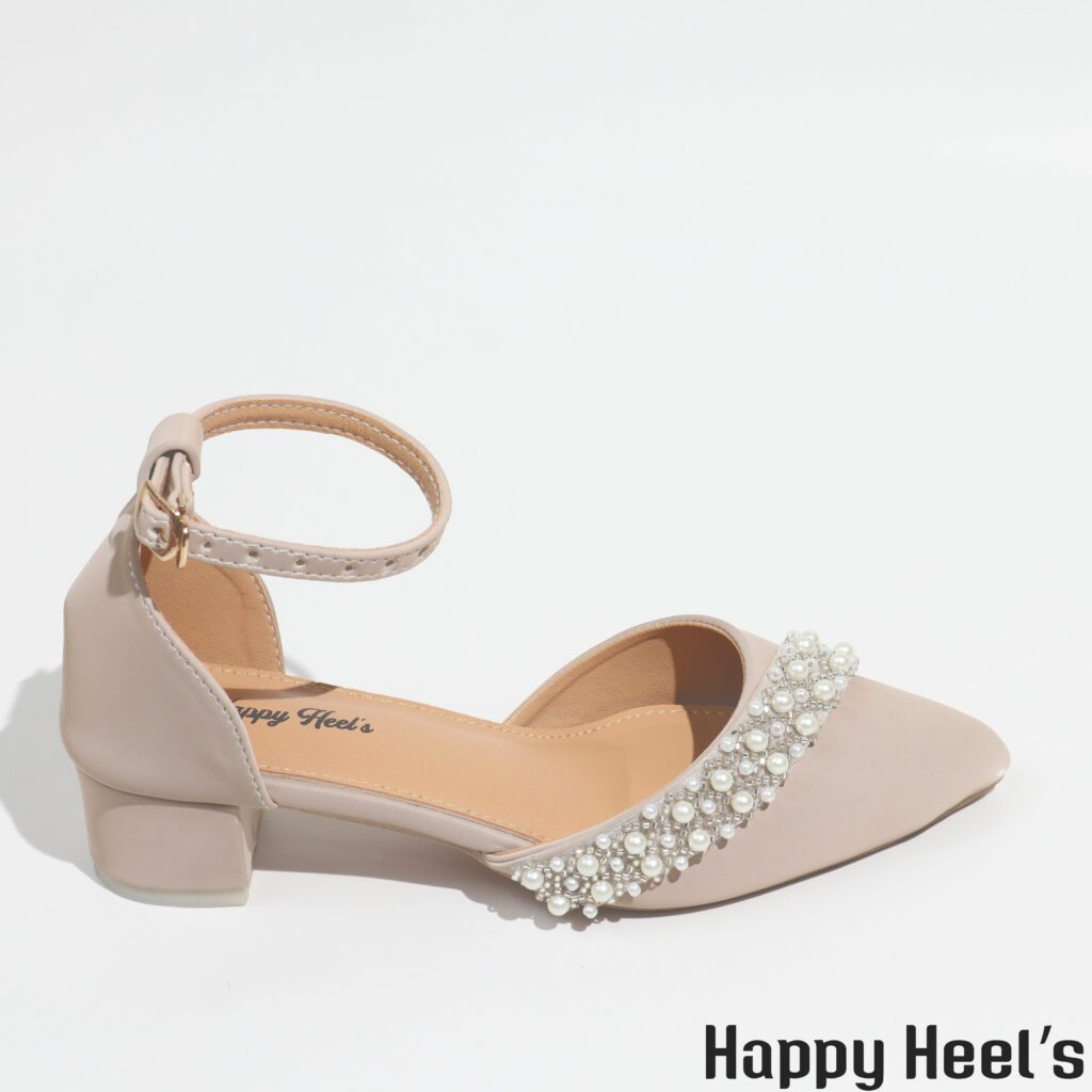 Ankle Strep Pearl Shoes- Happy Heel’s – Happy Heel's